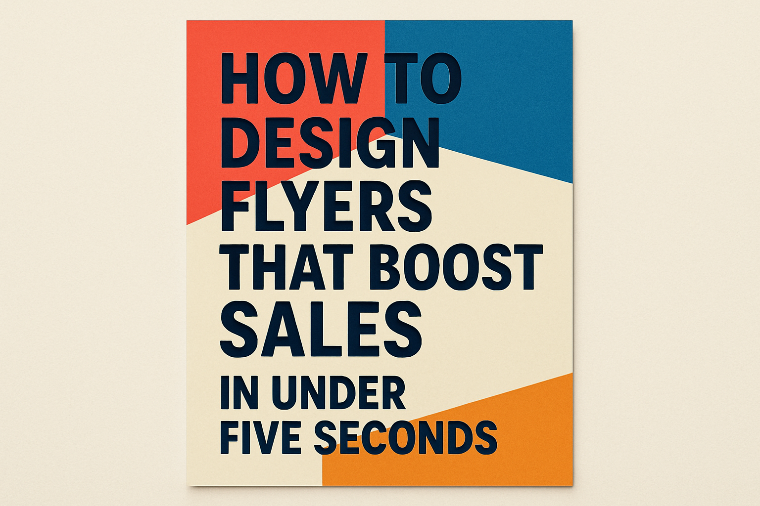 How to Design Flyers That Boost Sales in Under Five Seconds