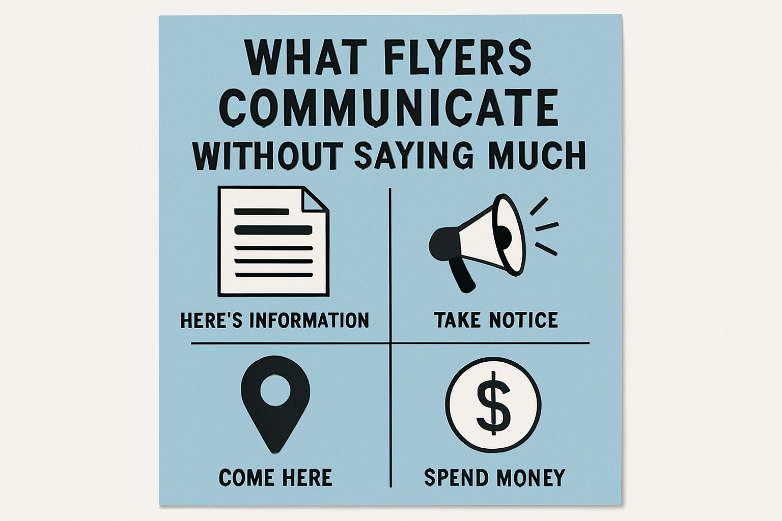 What Flyers Communicate Without Saying Much