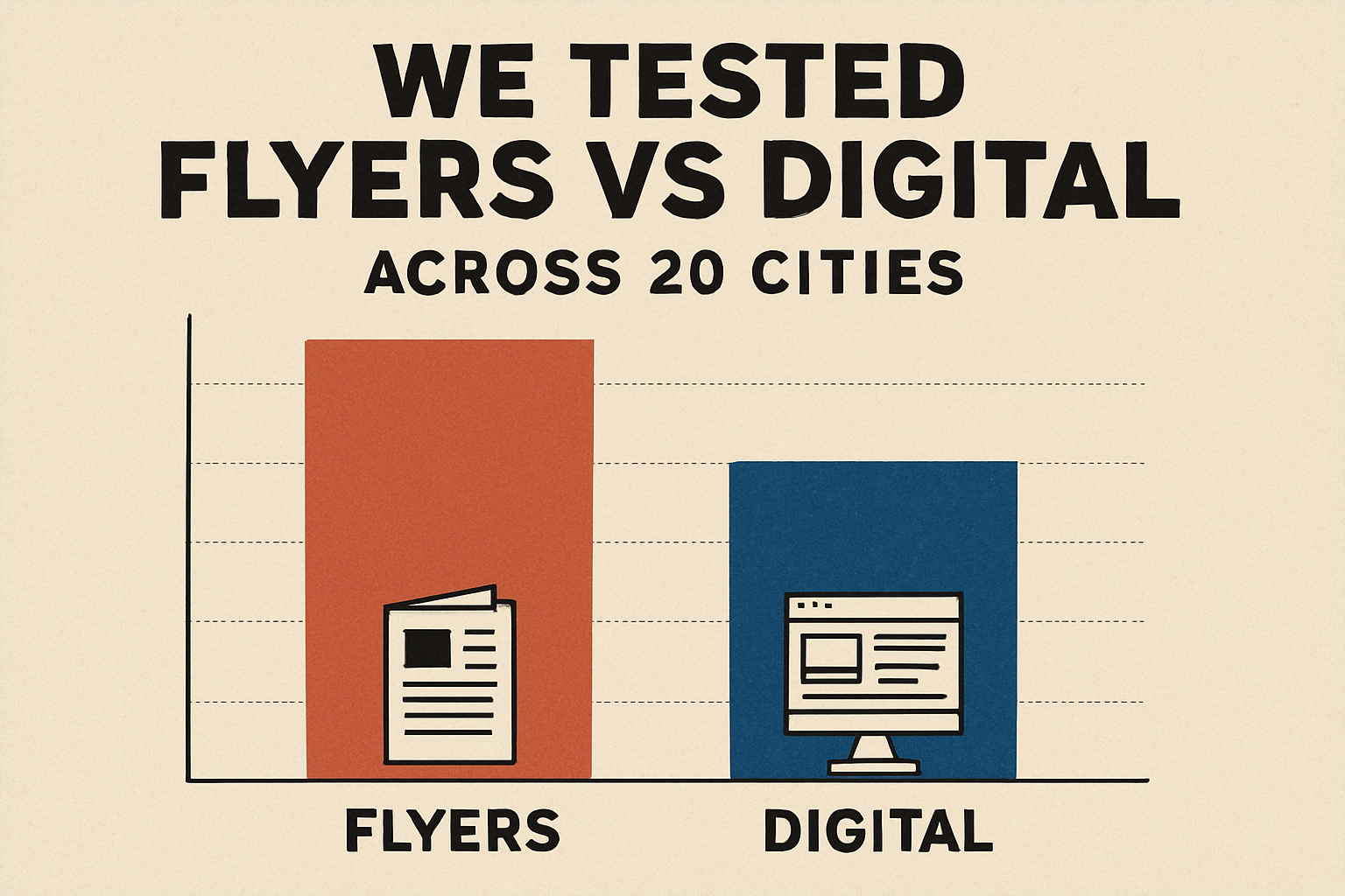 What Happened When We Tested Flyers vs Digital Across 20 Cities
